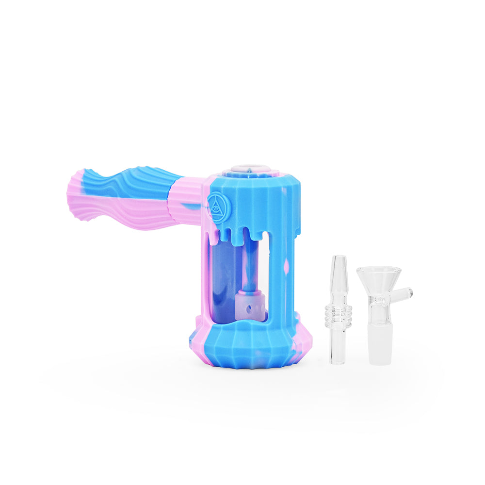 6'' Duality Silicone Dual Use Bubbler - Cotton Candy – Ceramic Smokeware