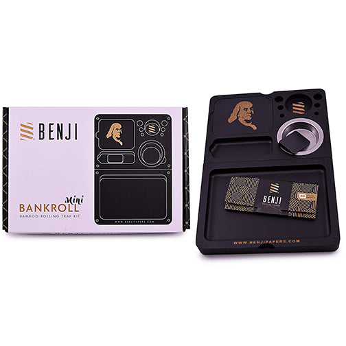 Benji - Bankroll Mini Bamboo Tray Kit – Ceramic Smokeware