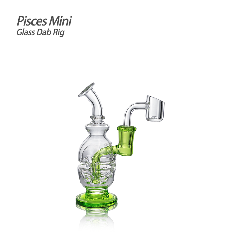 Waxmaid 5.27" Pisces Mini Glass Dab Rig – Ceramic Smokeware