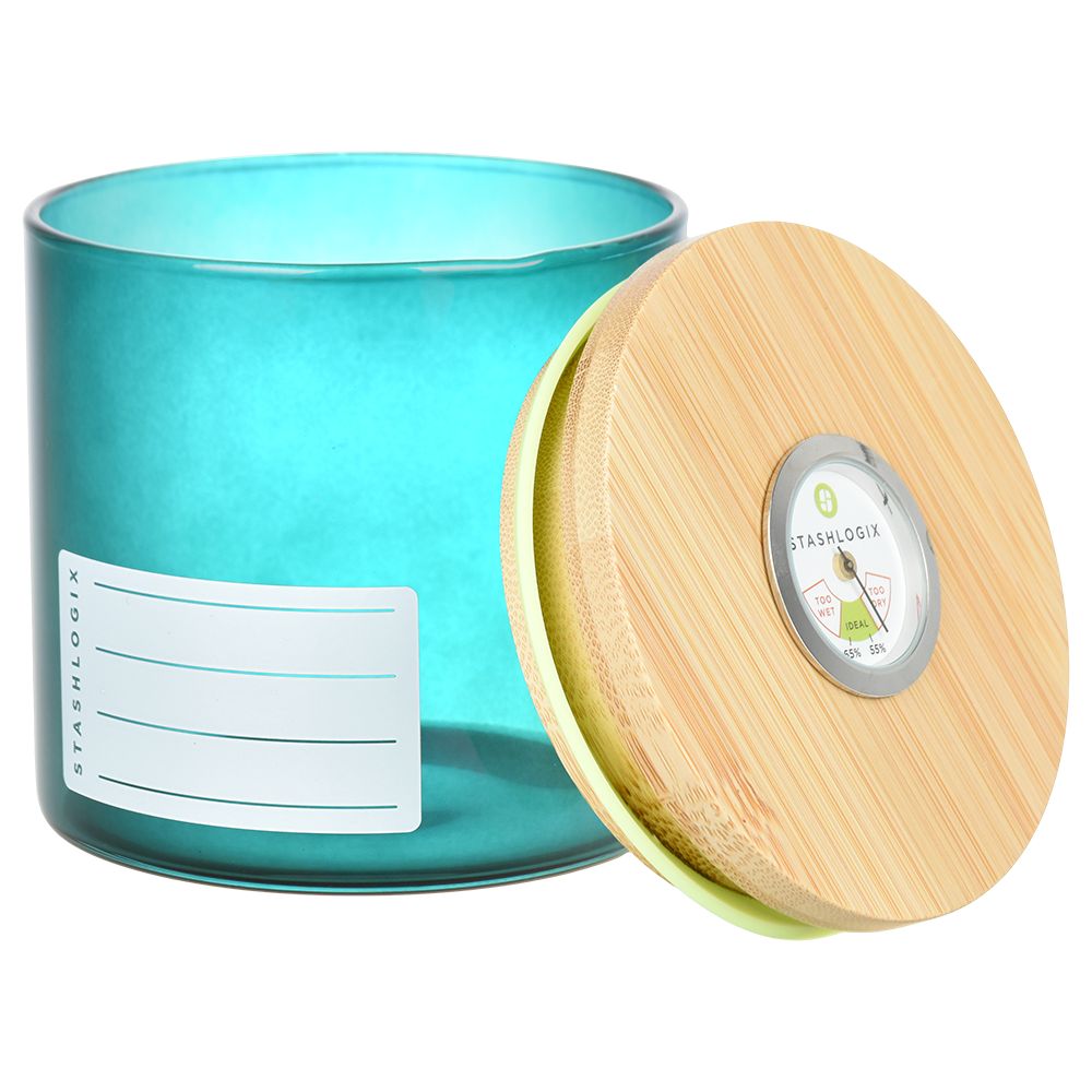Bamboo Lid SmartJar w/ Analogue Humidity Sensor – Ceramic Smokeware