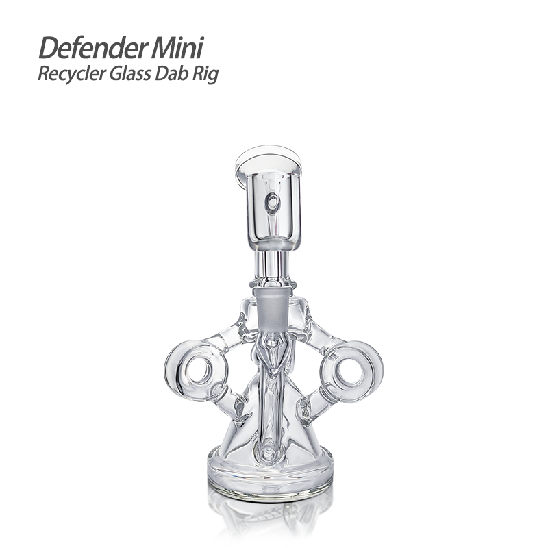 Defender Mini Recycler Glass Dab Rig – Ceramic Smokeware
