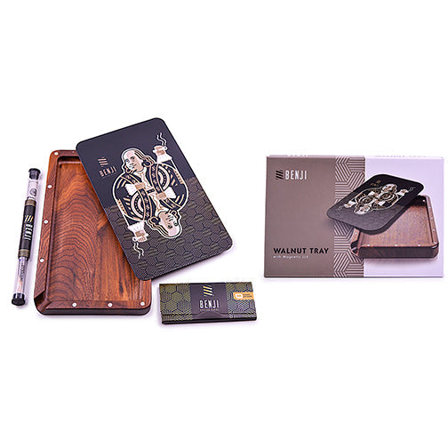Benji - Walnut Tray w/ Magnetic Lid Kit - King Franklin – Ceramic Smokeware