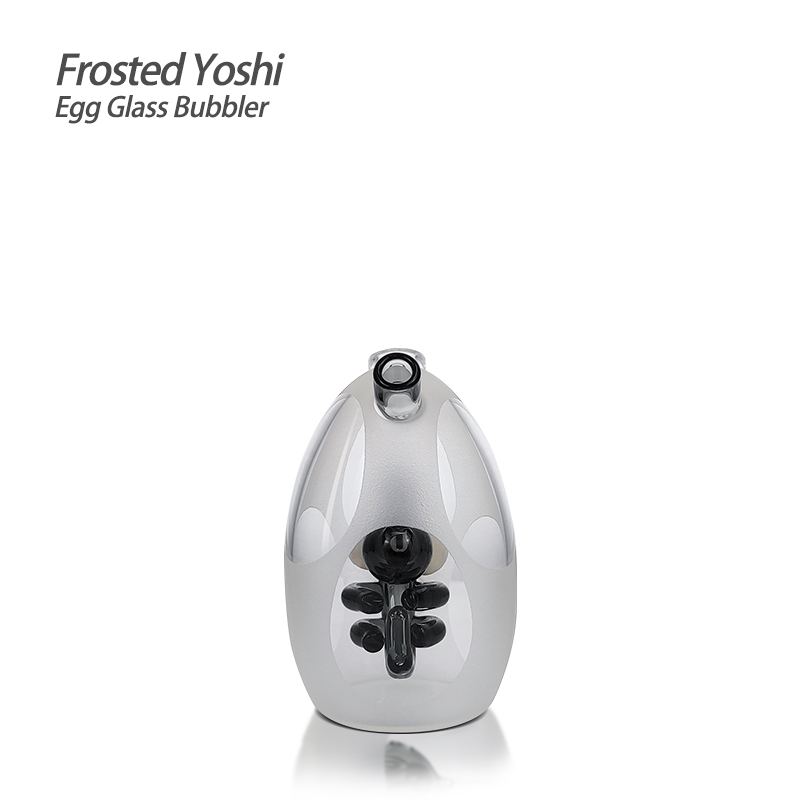 4‘’ Frosted Yoshi Egg Glass Bubbler – Ceramic Smokeware
