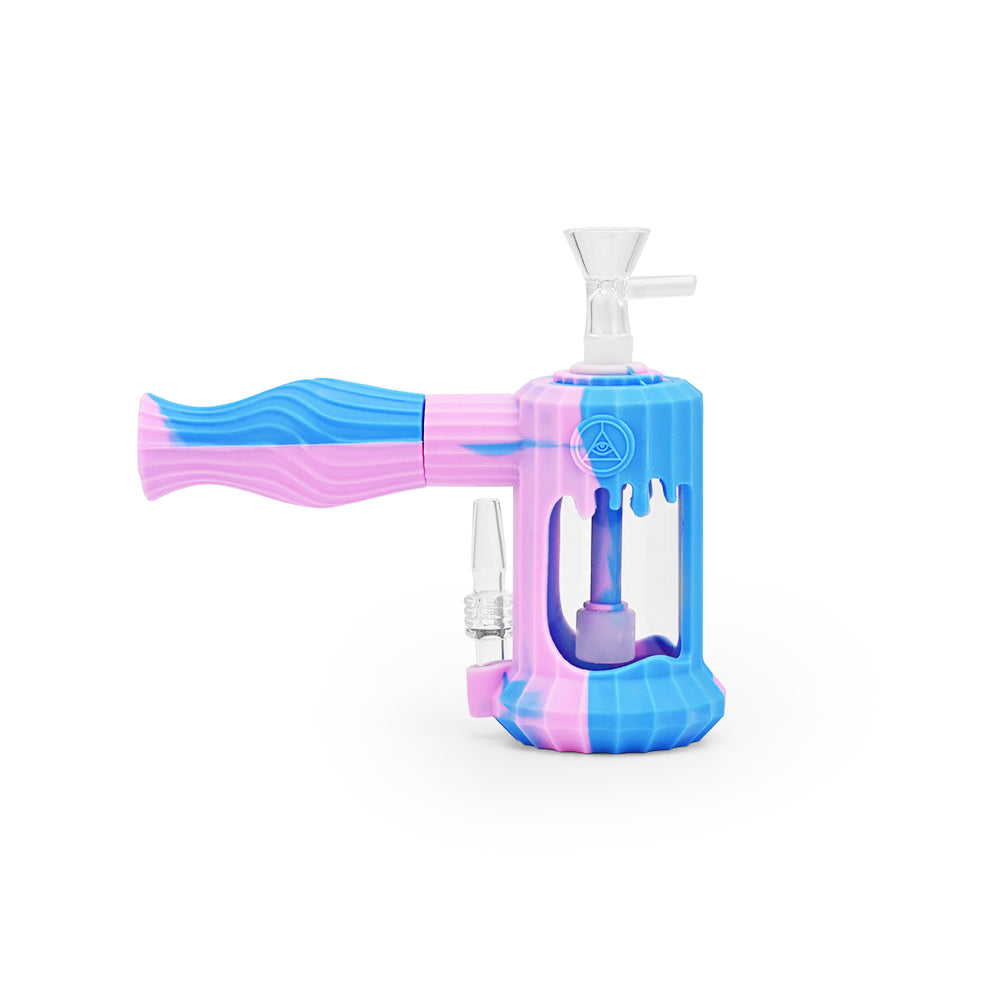 6'' Duality Silicone Dual Use Bubbler - Cotton Candy – Ceramic Smokeware