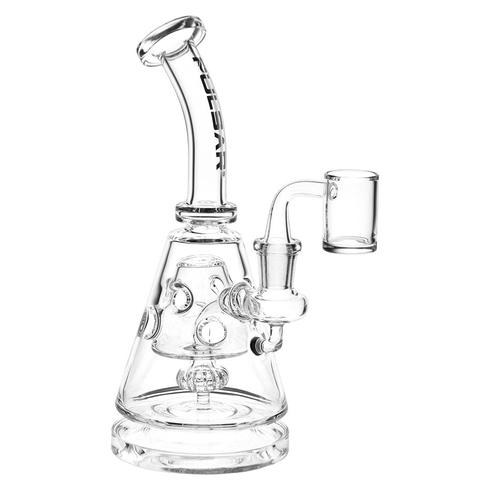 Pulsar Bent Neck Pyramid Glass Dab Rig - 8" / 14mm F – Ceramic Smokeware
