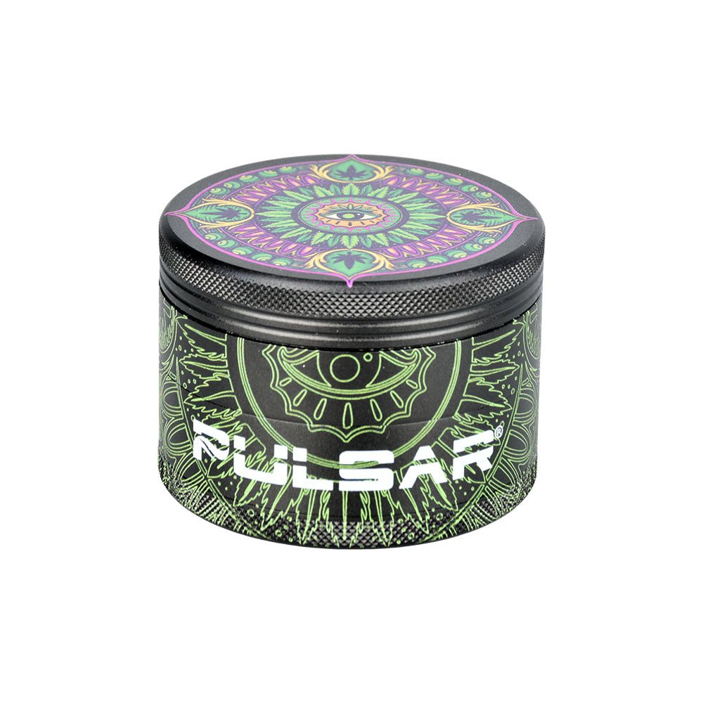 Pulsar Design Series Grinder with Side Art - Hemp Mandala / 4pc / 2.5 ...