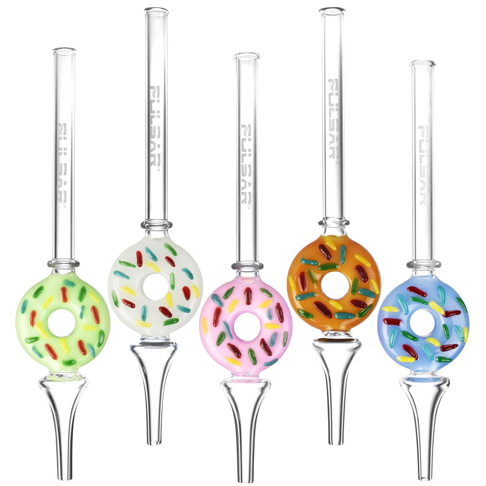 Pulsar Frosted Donut Dab Straw - 9" / Colors Vary – Ceramic Smokeware