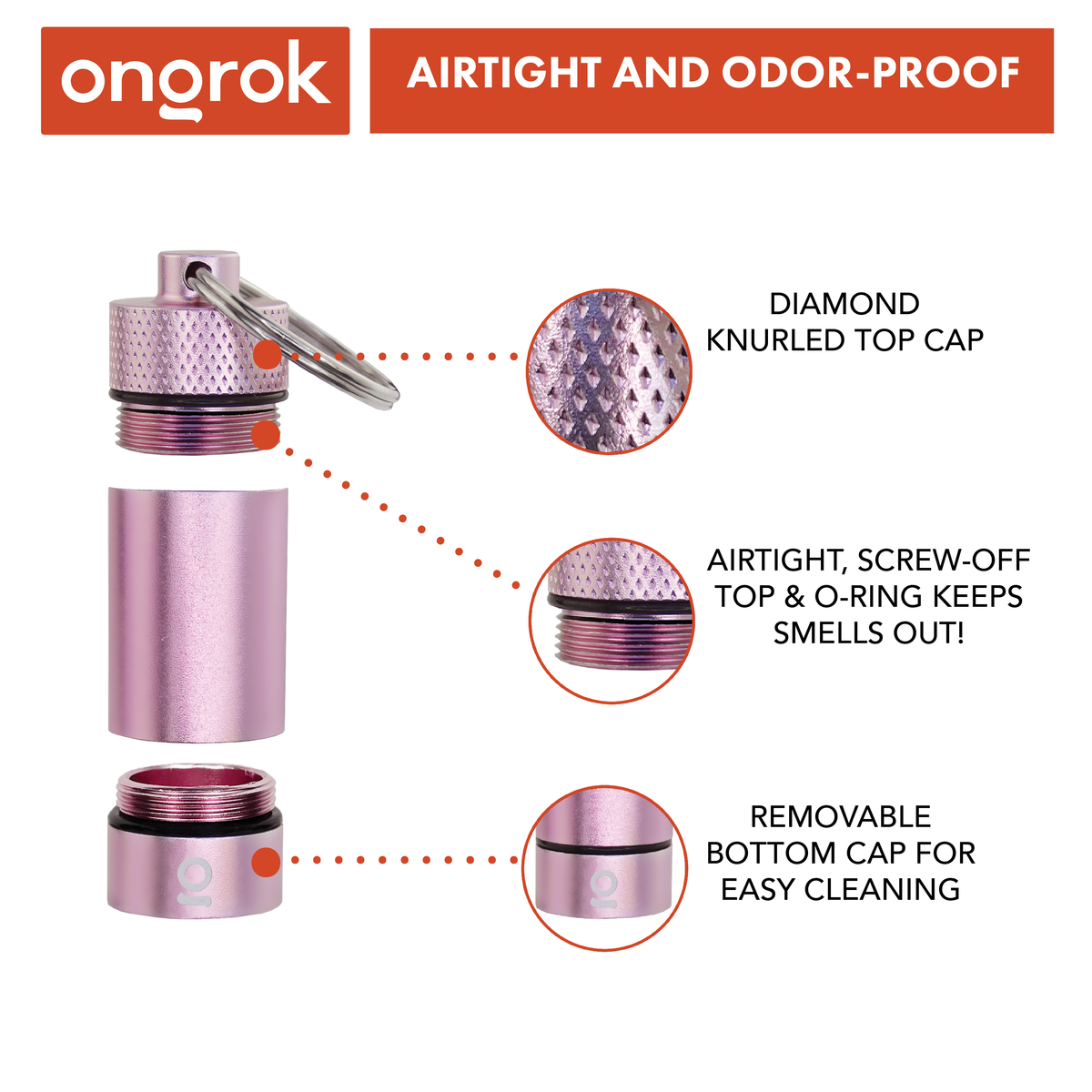 Ongrok Small Storage Keychain – Ceramic Smokeware