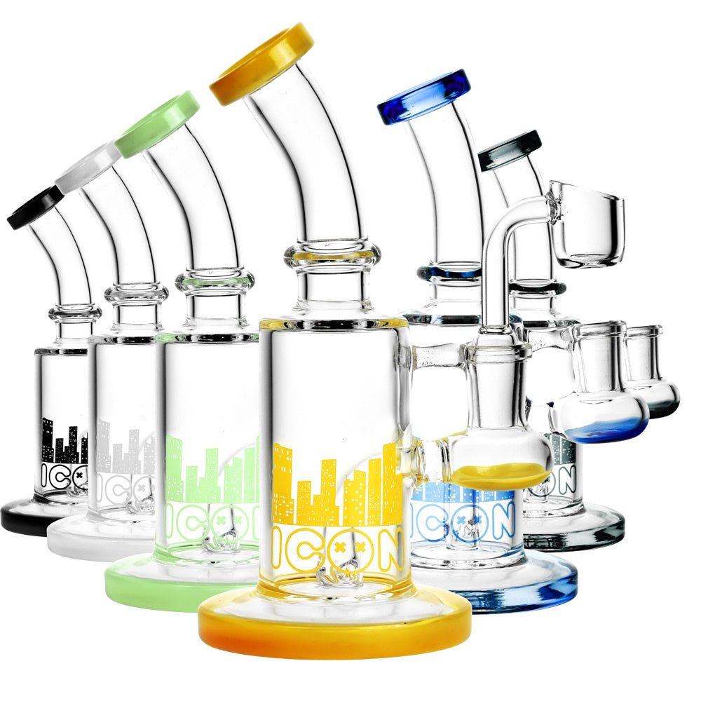 Diamond Glass Icon Hobbit Rig - 7" / 14mm F / Colors Vary – Ceramic ...