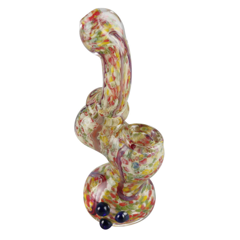Worked Beaded Mini Bubbler Pipe – Ceramic Smokeware