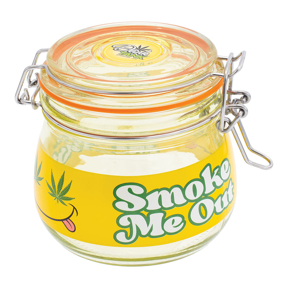 Dank Tank Smiley Smoke Me Out Glass Jar - 500ml – Ceramic Smokeware