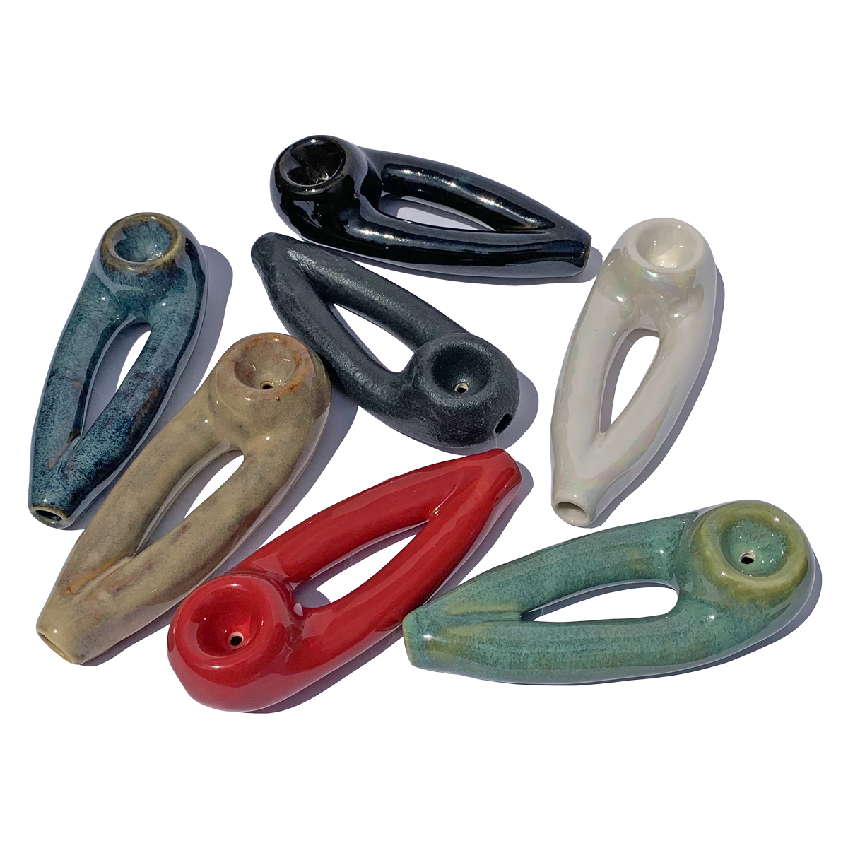 Double Barrel Pipe – Ceramic Smokeware